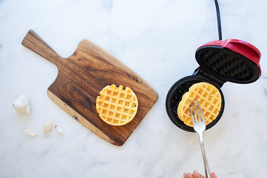 Garlic Cheese Bread Chaffles - Perfect Keto