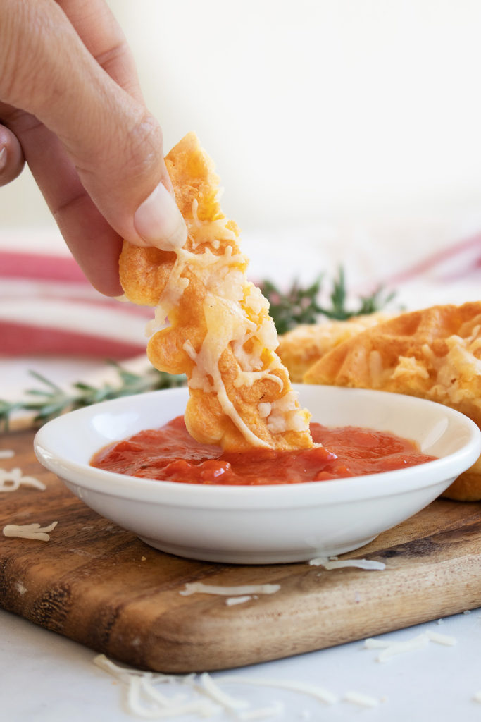 Garlic Cheese Bread Chaffles - Perfect Keto